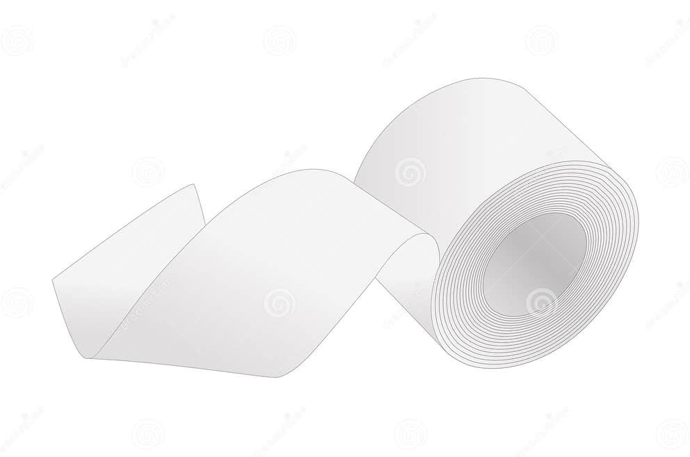 Roll of white paper. stock vector. Illustration of circle - 24200800