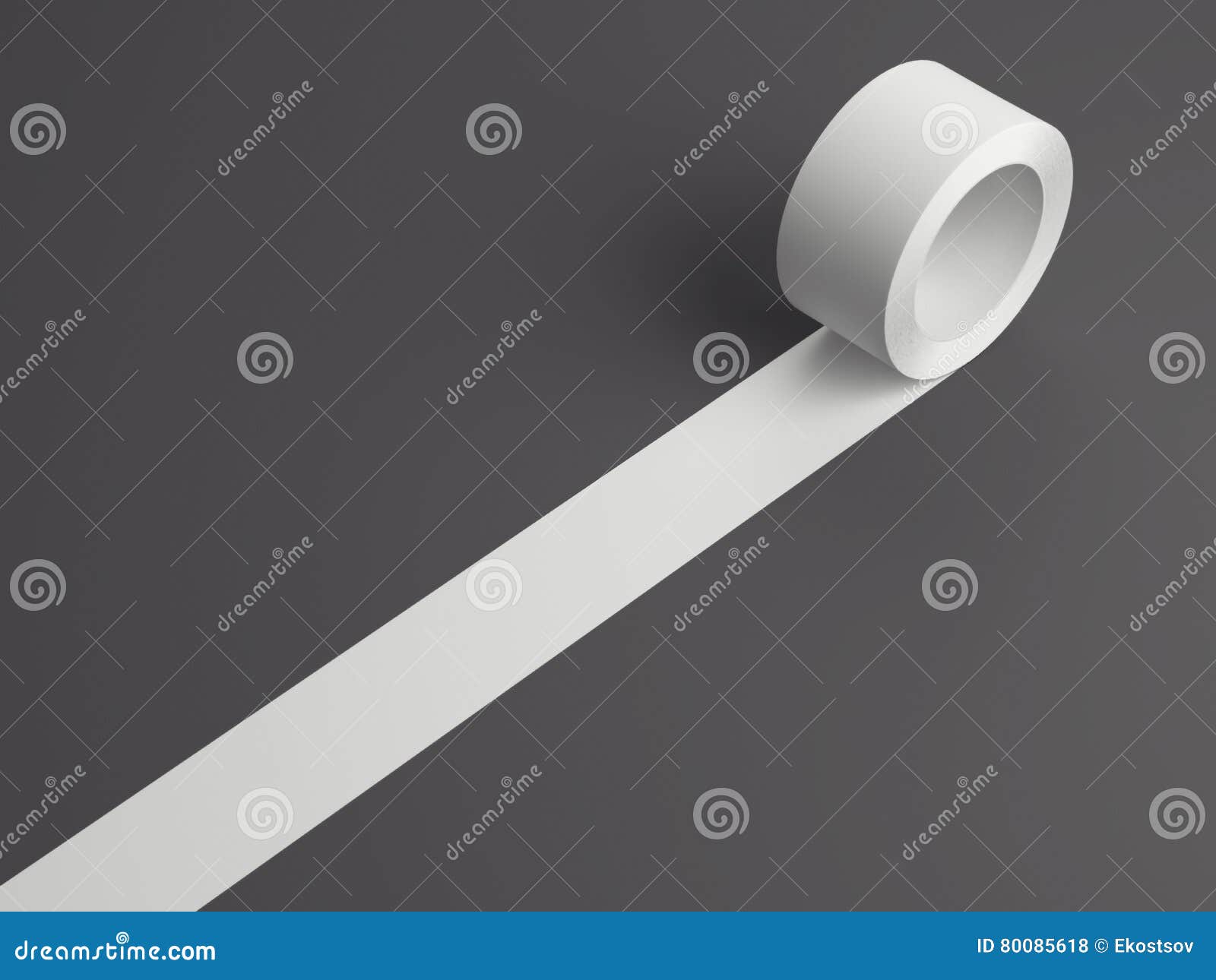 Roll of White Sticky Tape. 3d Rendering Stock Illustration ...