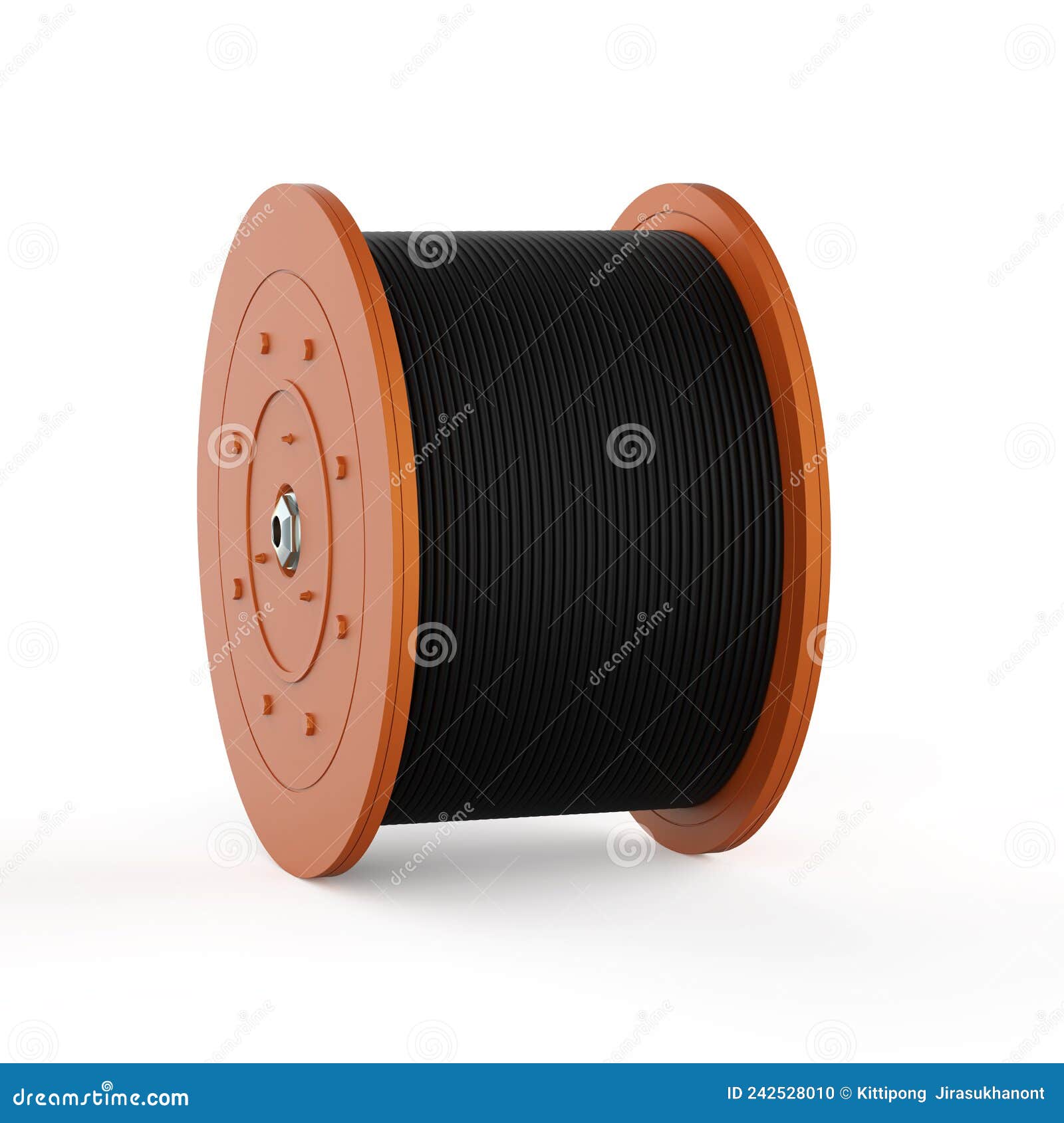 Cable Coil Wire Reel Spool Set Icon Grey Black Color Vector ...