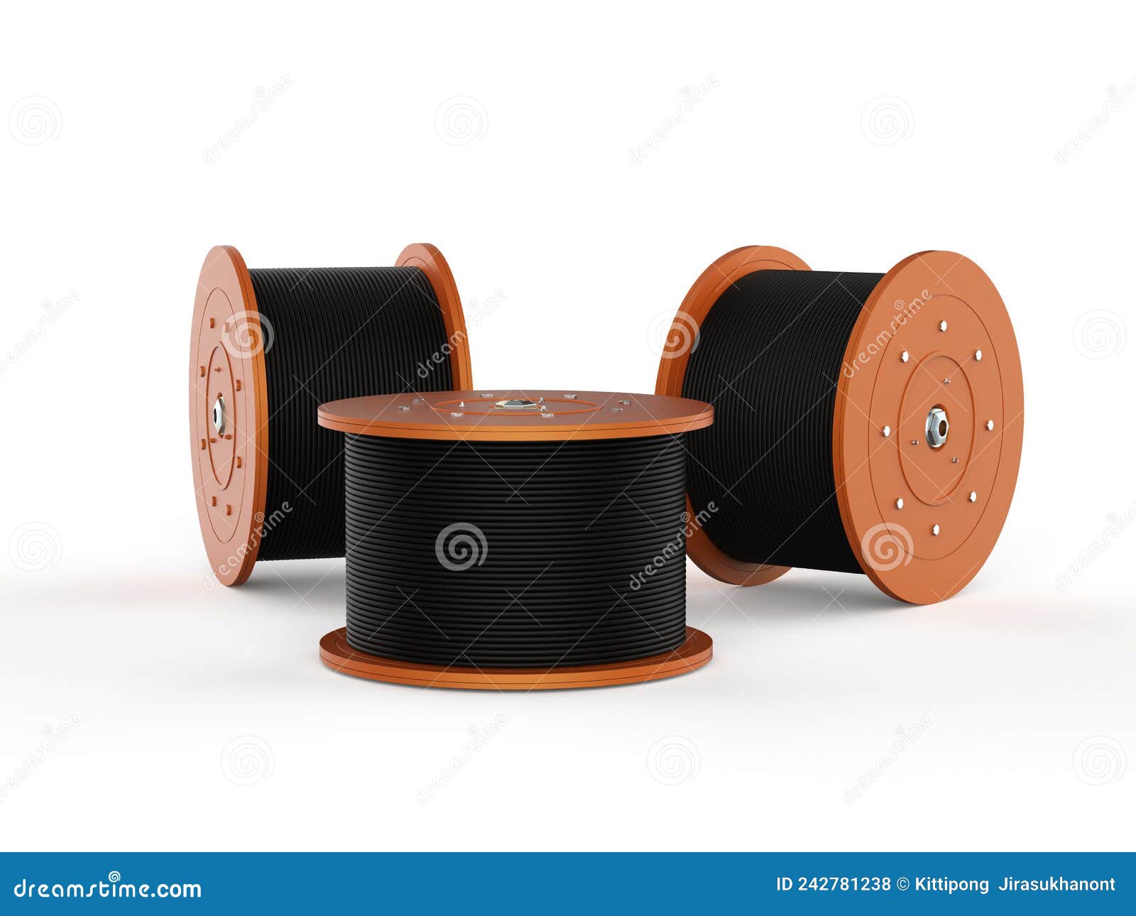 Roll of wire or cable coil stock illustration. Illustration of ...