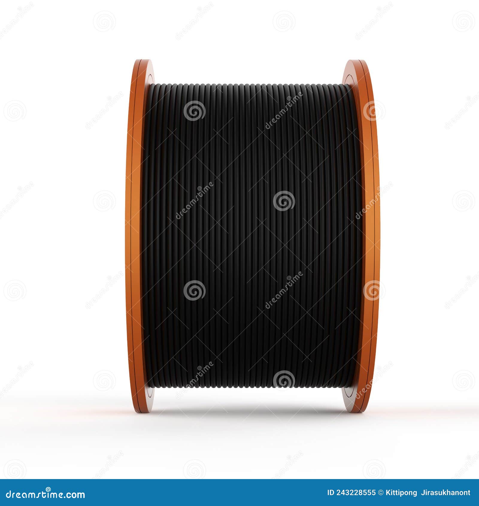 Roll of wire or cable coil stock illustration. Illustration of plant ...