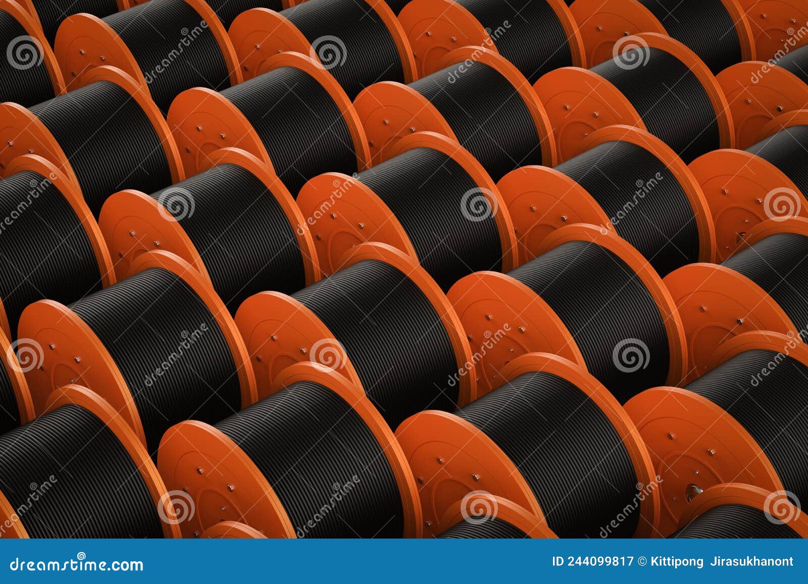 Cable Coil Wire Reel Spool Icon Black Color Vector Illustration Image ...