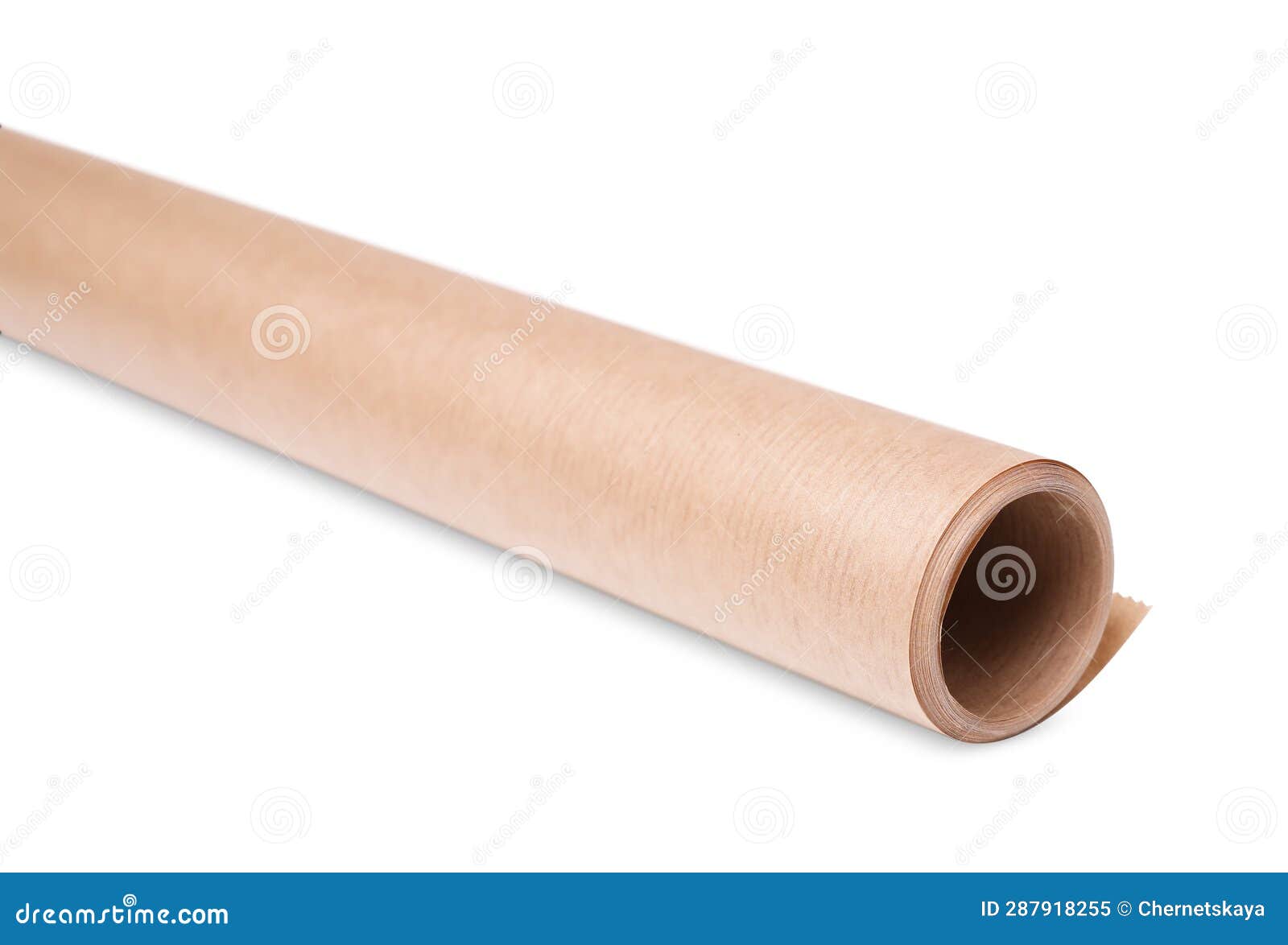 Roll of Wrapping Paper on White Background Stock Image - Image of ...