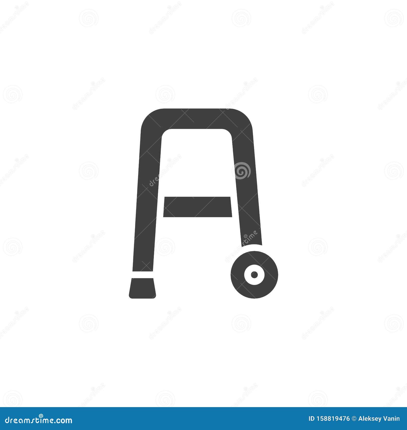 Rollator Walker Vector Icon Stock Vector - Illustration of simple ...
