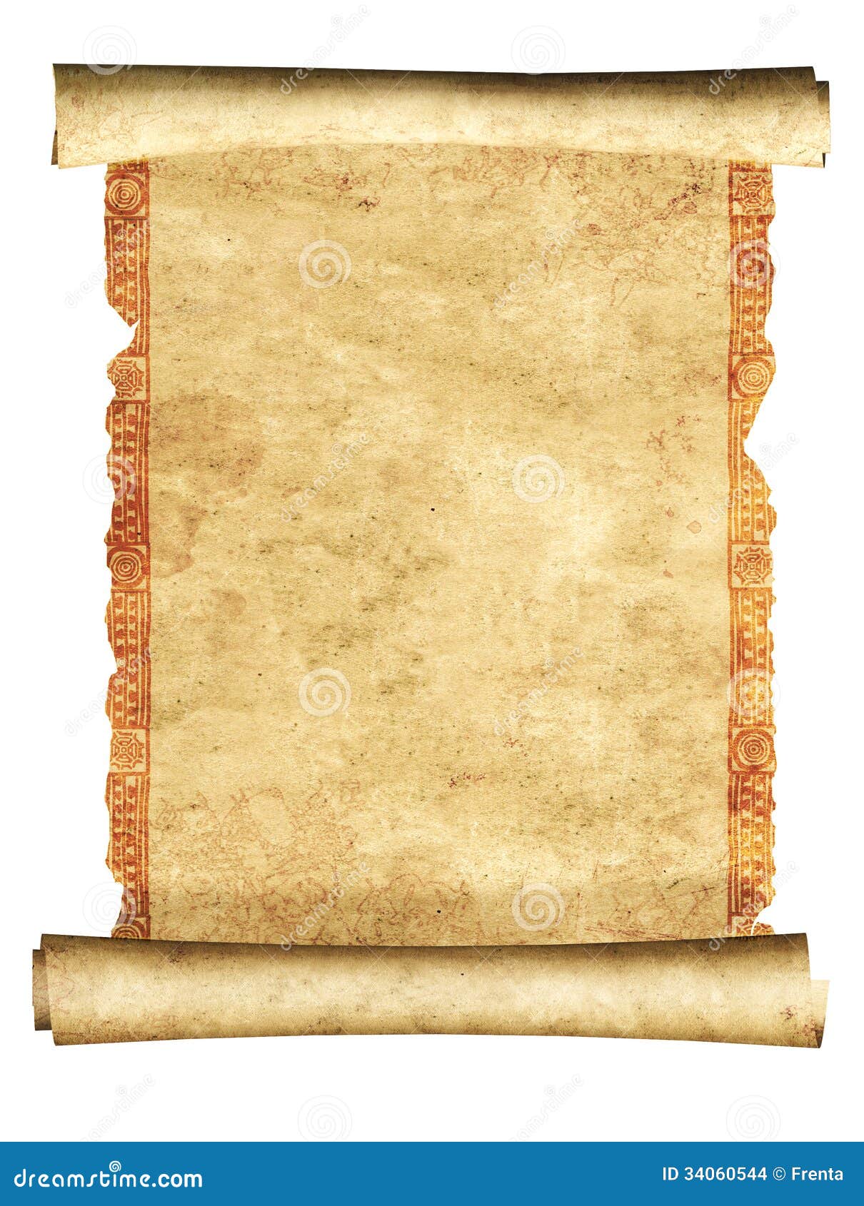 Rolle 3d Des Alten Pergaments Stockfoto - Bild von pergament ...