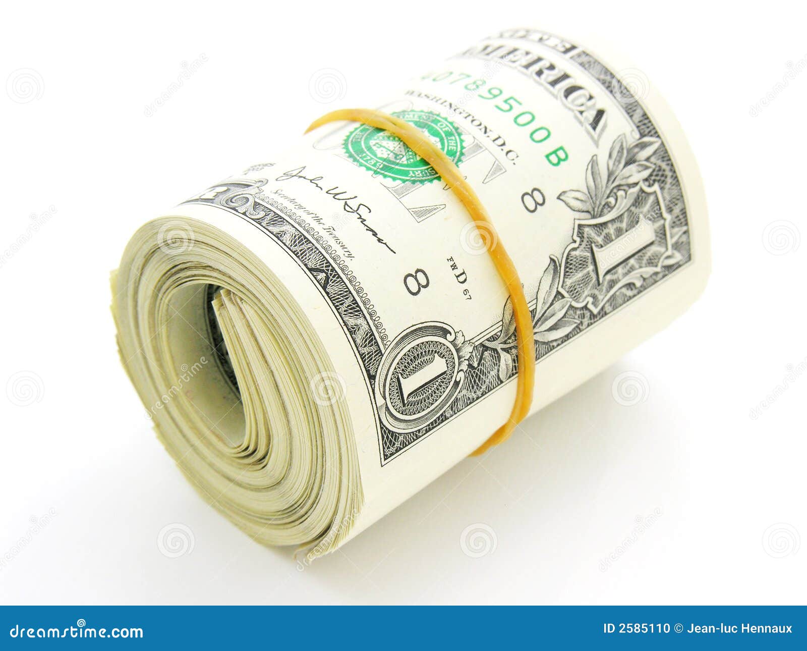 Rolle der 1 US-Dollars stockfoto. Bild von bankverkehr - 2585110