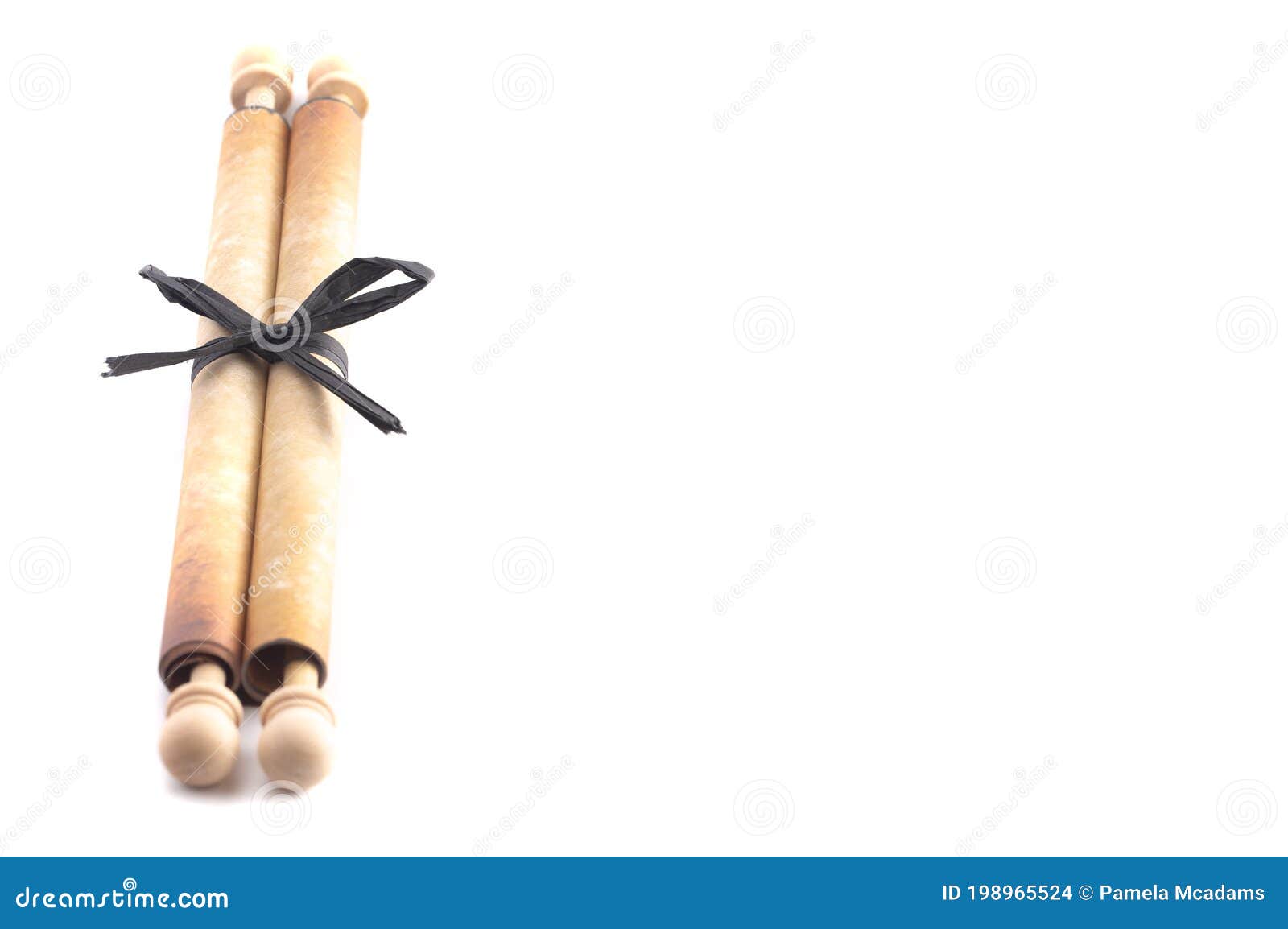 Rolled Antique Scroll Isolated on a White Background Stock Photo ...
