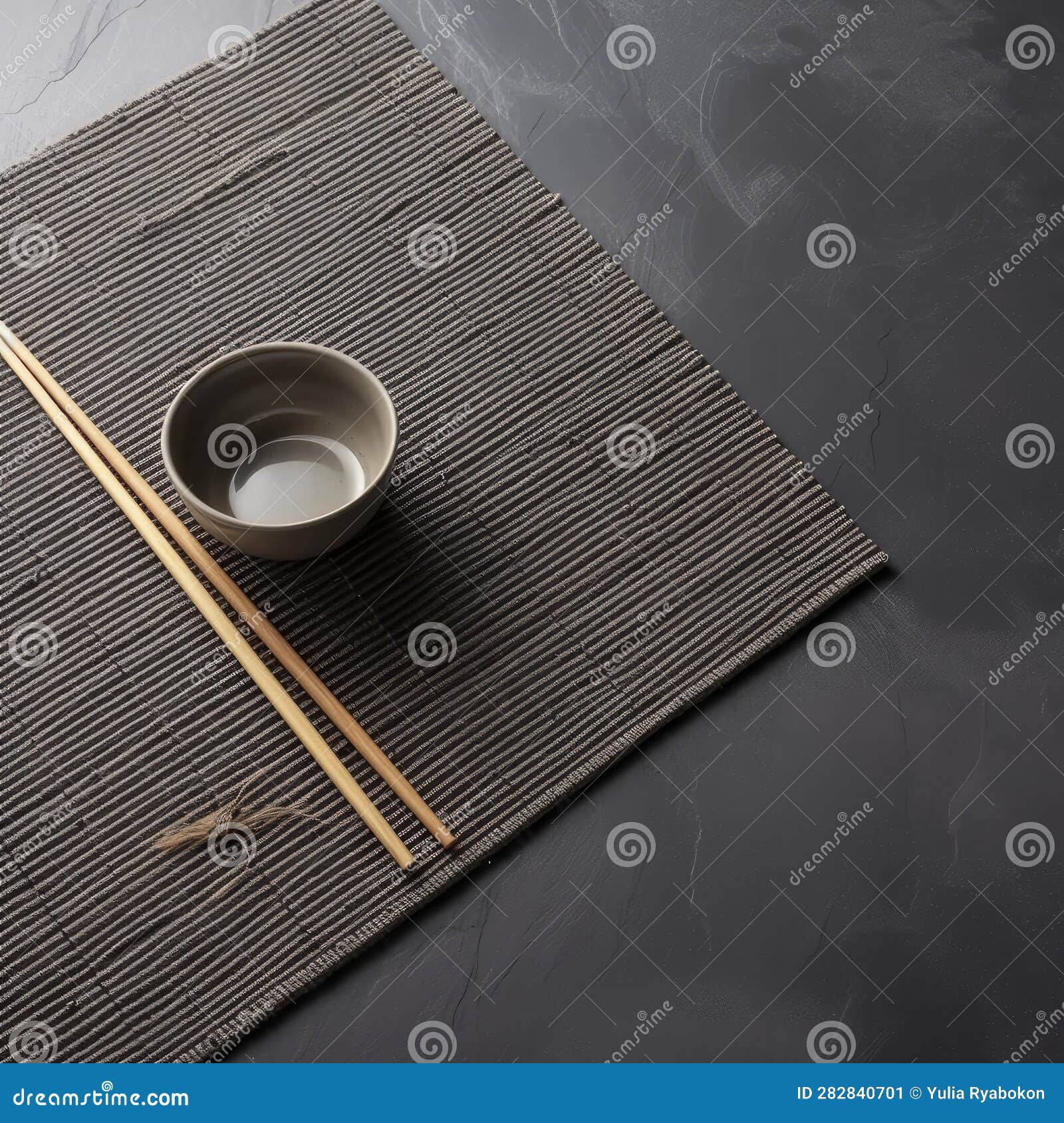 Rolled Bamboo Mat Banner. Generate Ai Stock Illustration - Illustration ...