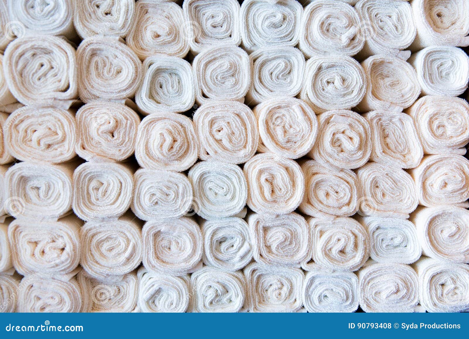 Rolled bath towels stock photo. Image of roll, laundry - 90793408