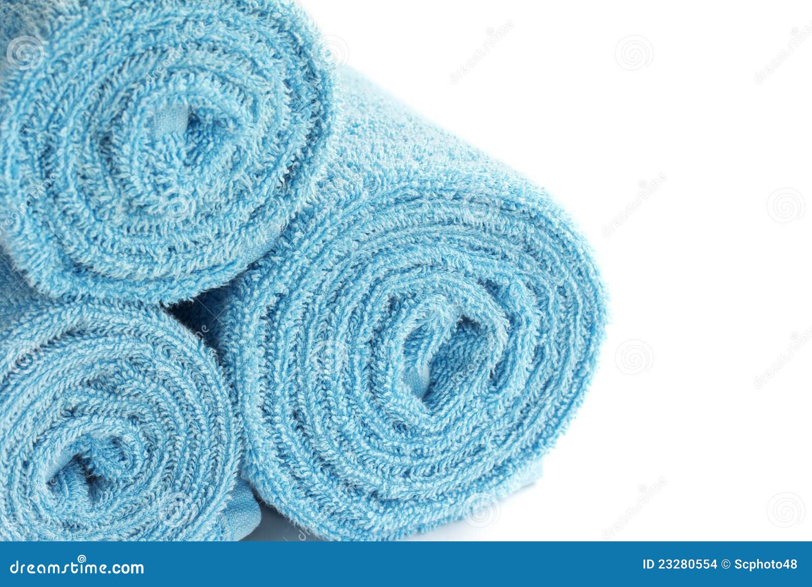 Rolled blue towels stock photo. Image of cotton, wash - 23280554