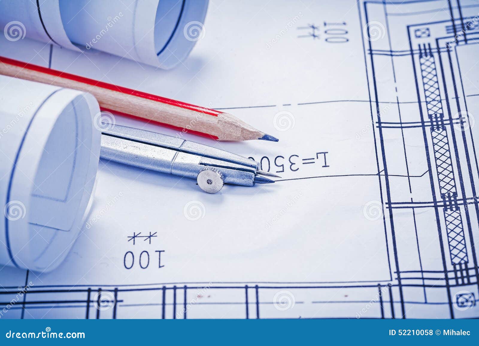 Pencil Compass And Ruler Royalty-Free Stock Photo | CartoonDealer.com ...
