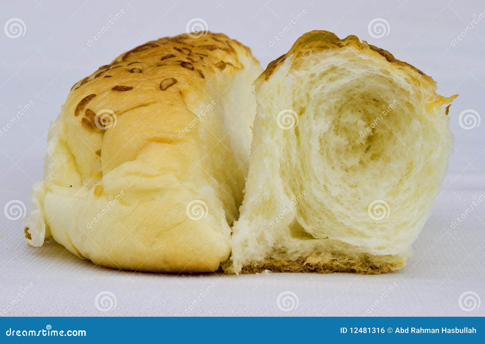 Rolled bun stock photo. Image of foodstuf, wheat, bake - 12481316