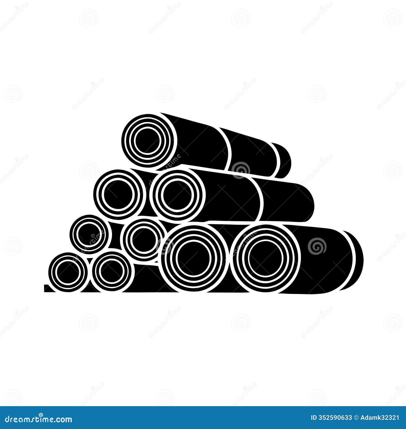 Rolled Carpet Pile Vector for Interior Design and Flooring Projects ...