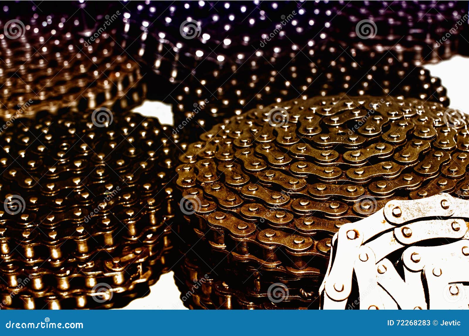 Rolled Chains for Transmission Stock Image - Image of motorbike, parts ...