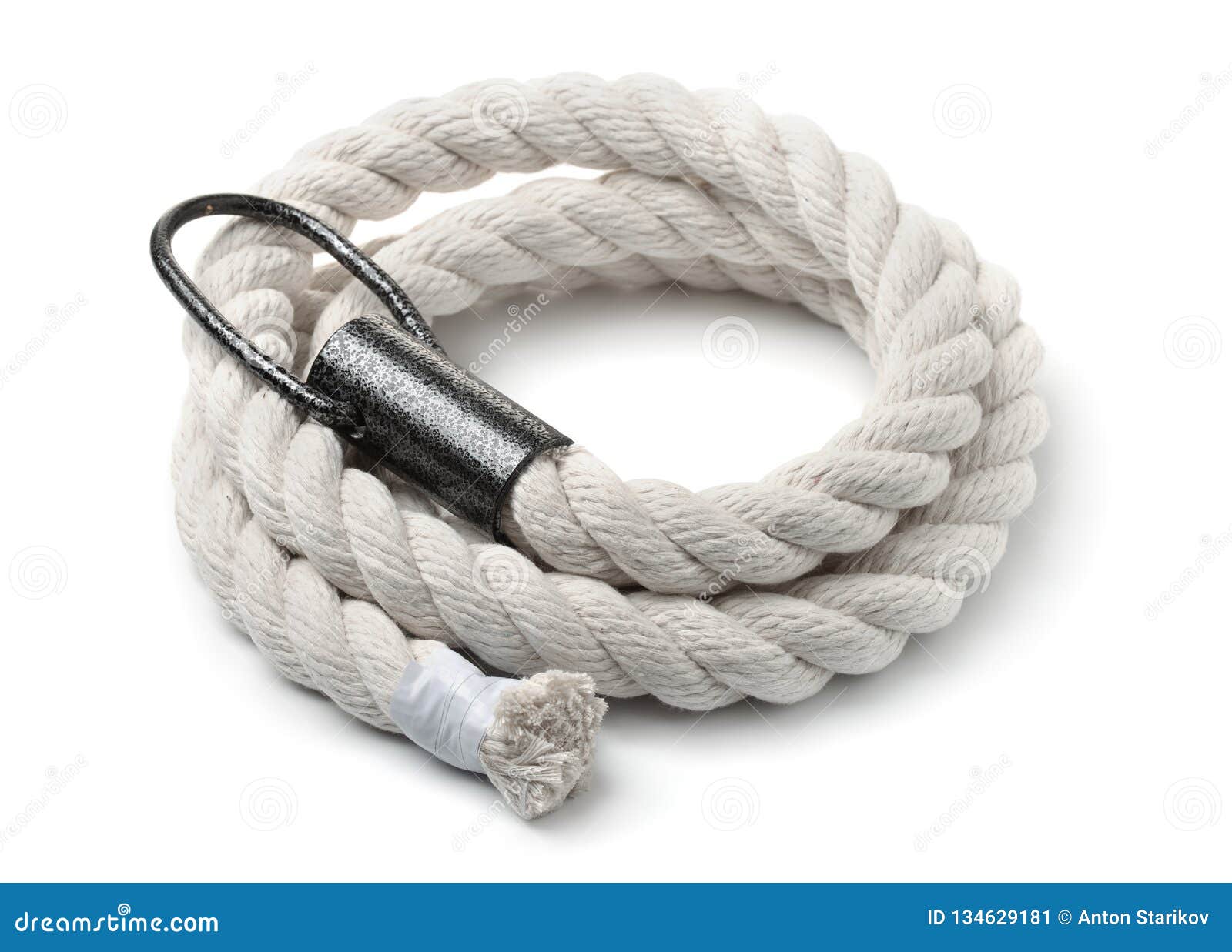 Rolled Climbing Gym Exercise Rope Stock Image - Image of closeup ...