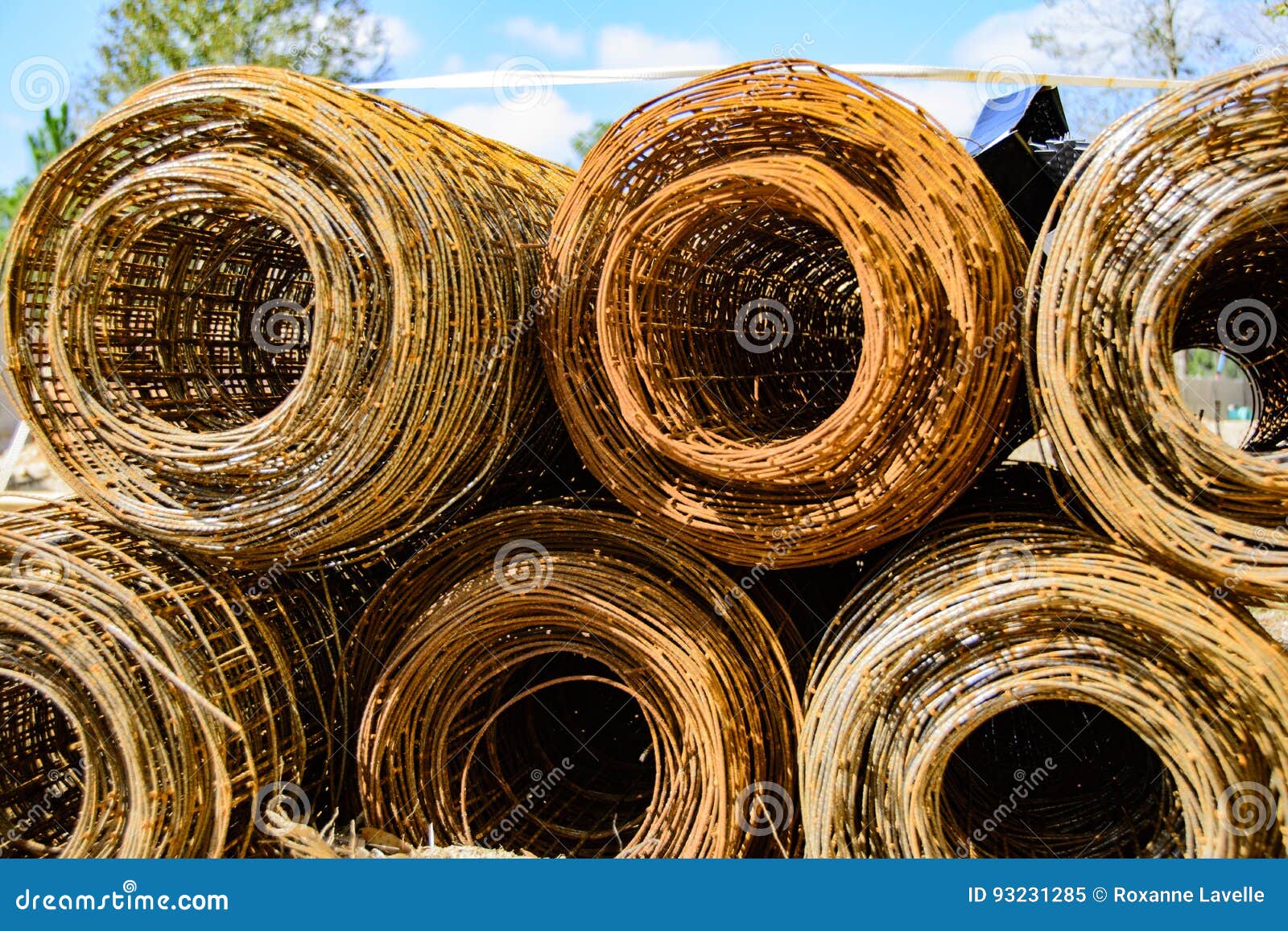 Rolled Construction Wire stock image. Image of materials - 93231285