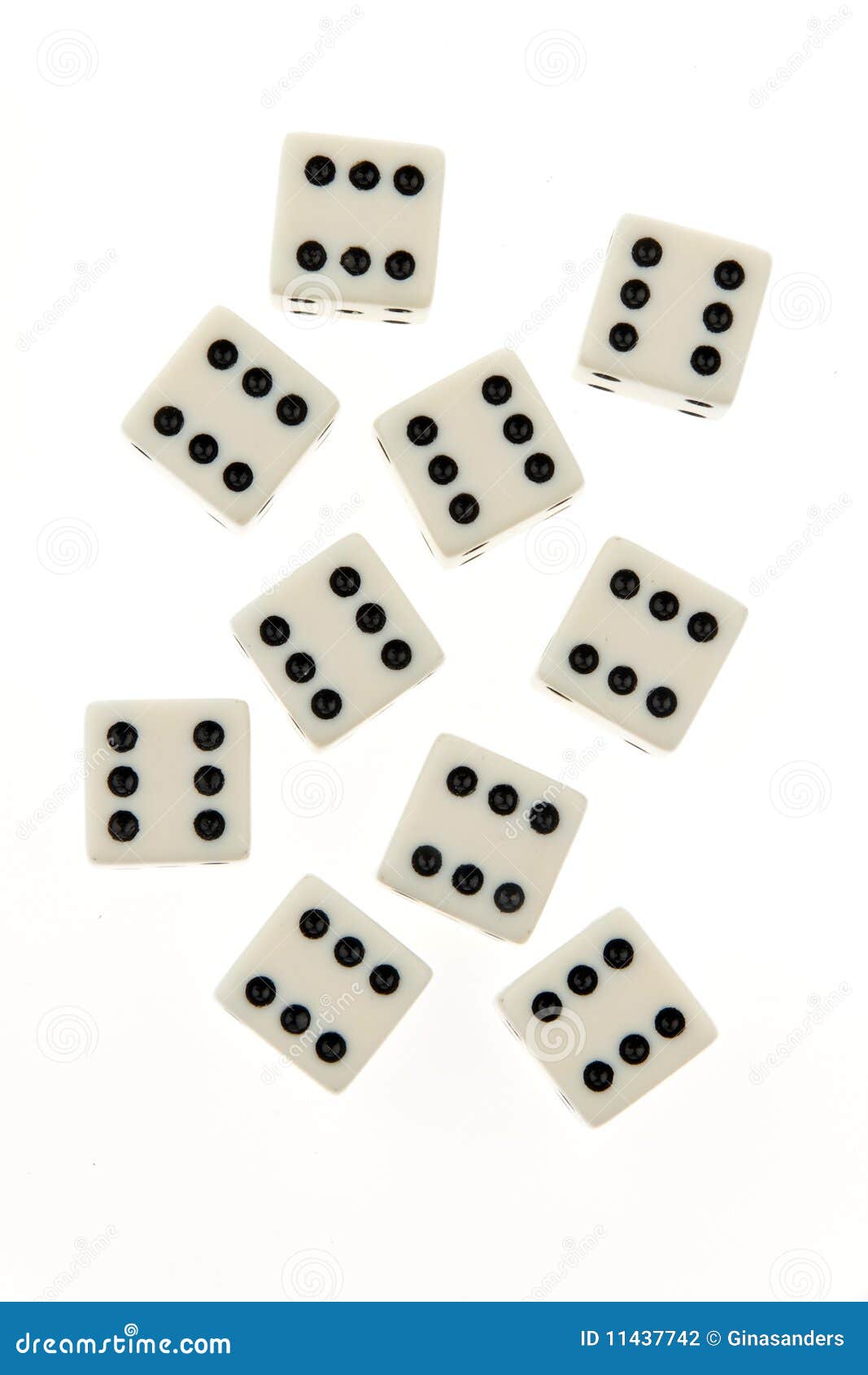 Rolled dice on six stock photo. Image of competition - 11437742