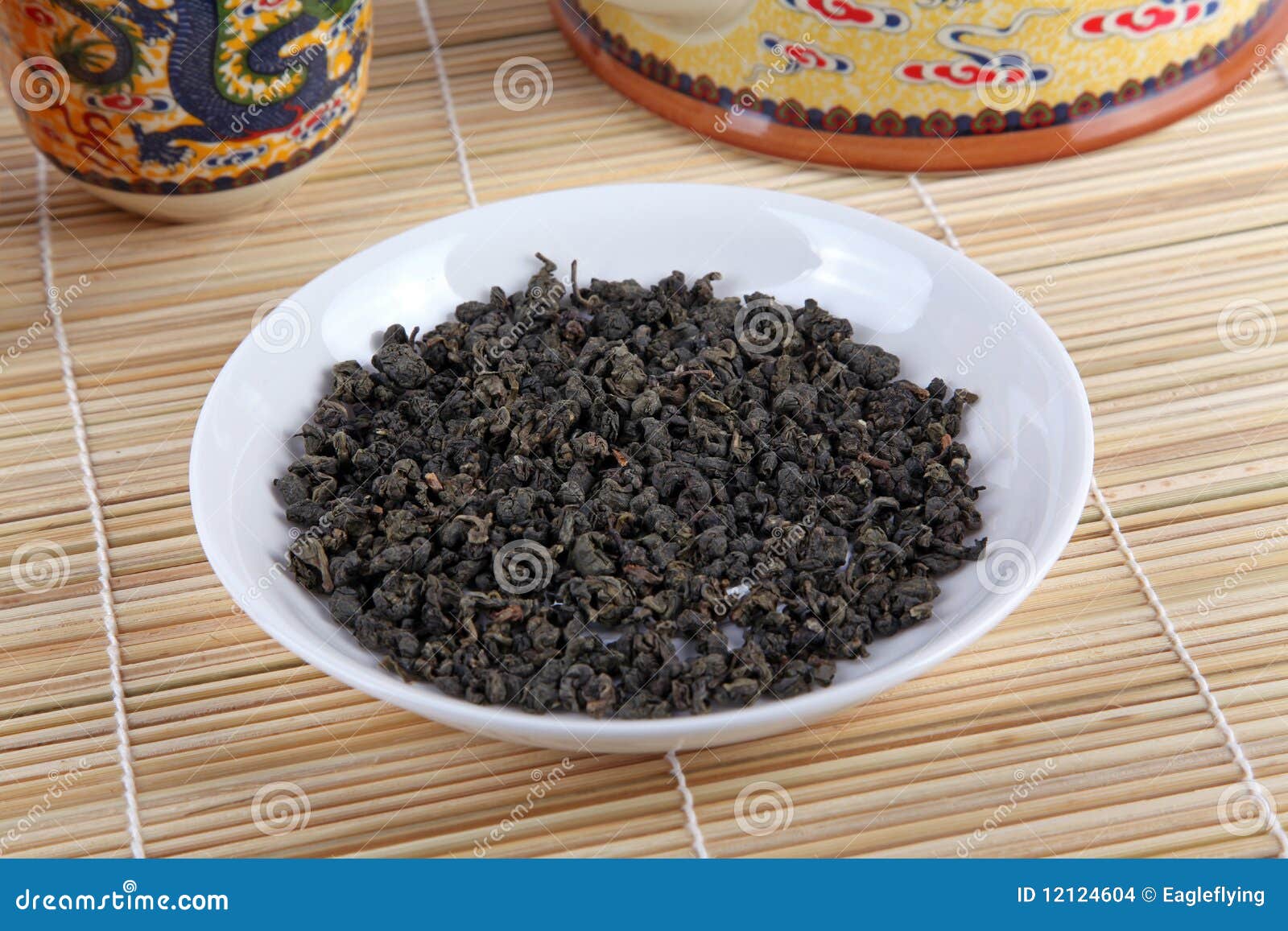 Rolled dried tea leaves stock photo. Image of drink, aroma - 12124604