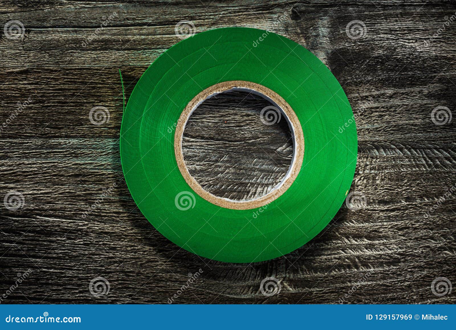 Rolled Electrical Tape on Wooden Board Stock Image - Image of ...