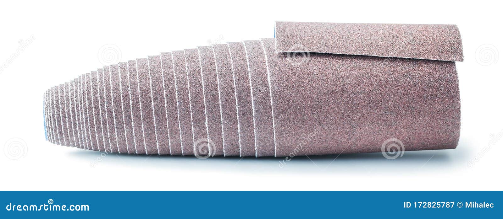 Rolled Emery Paper Isolated on White Stock Image - Image of sanding ...