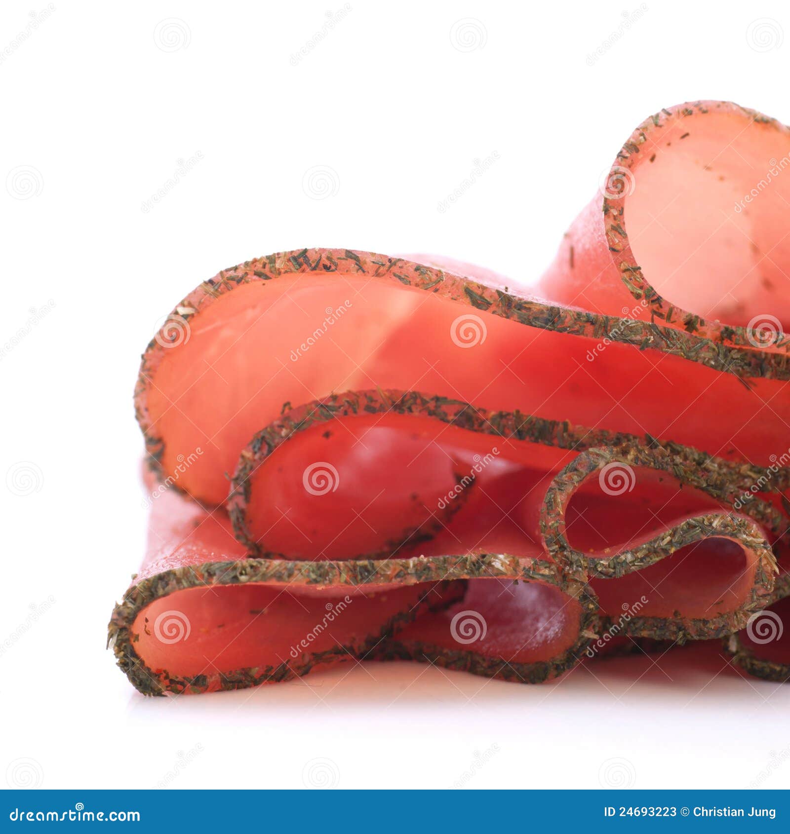 Rolled fillet of ham stock image. Image of rolled, diet - 24693223