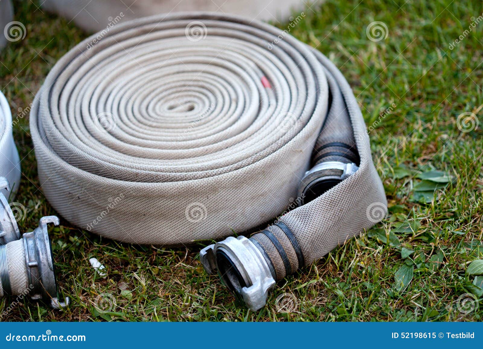 Rolled fire hose stock image. Image of pumps, save, fighting - 52198615
