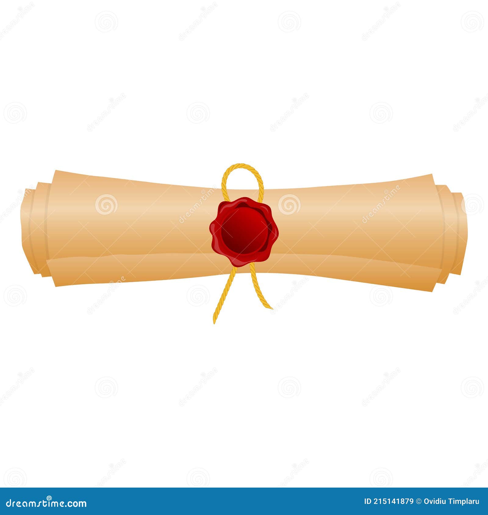 Rolled Graduation Diploma Vector Illustration Isolated On White ...