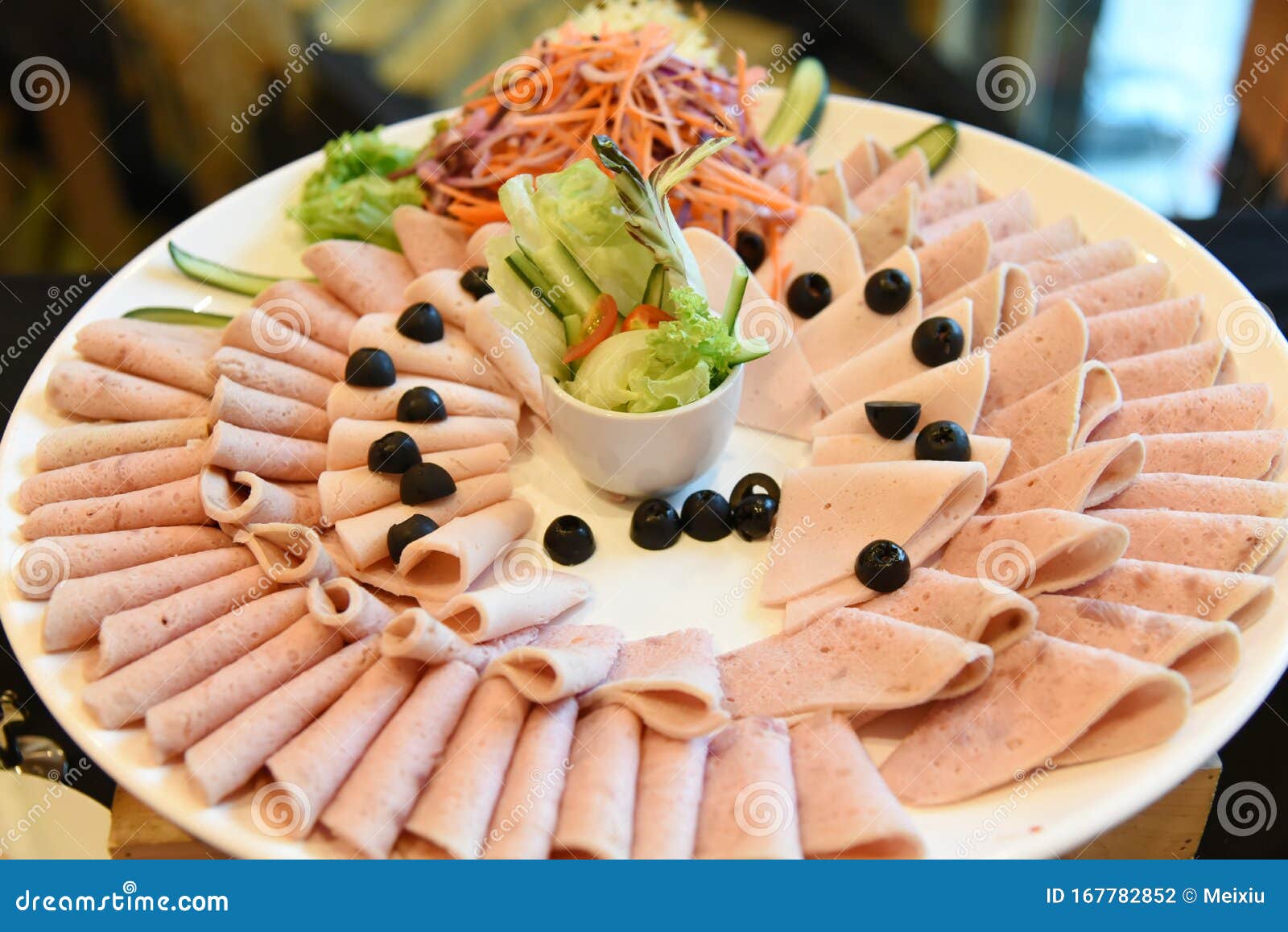 Rolled ham stock photo. Image of sliced, meat, wurst - 167782852