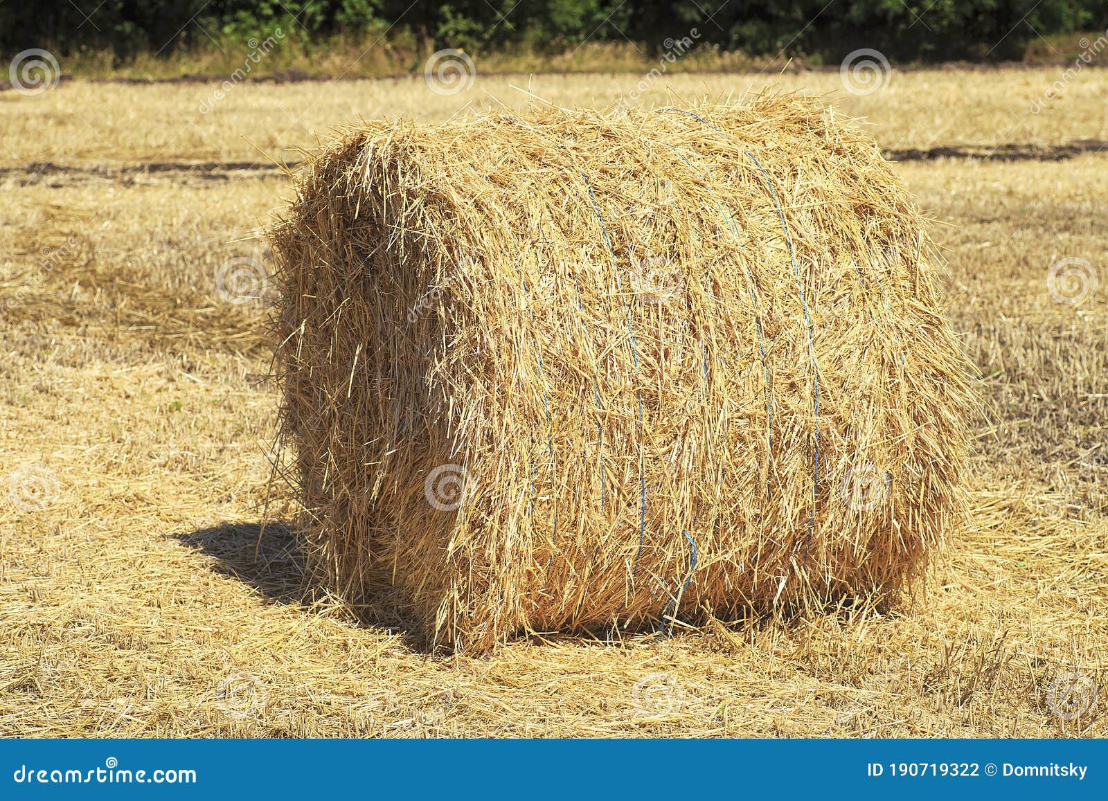 Big Haystack From Round Bales Laid In The Form Of A Pyramid Against The ...