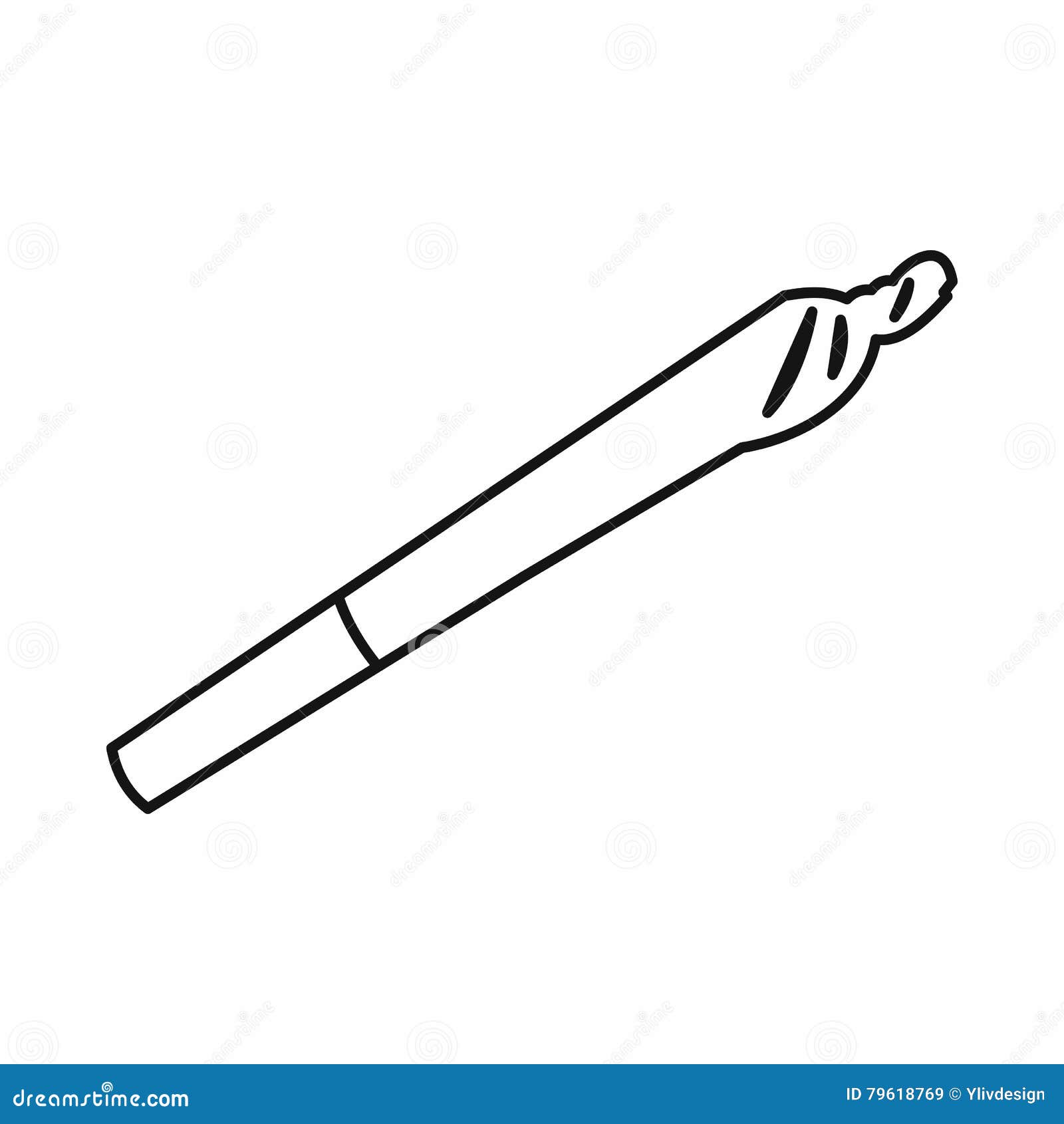 Rolled Marijuana Joint Icon, Outline Style Stock Vector - Illustration ...