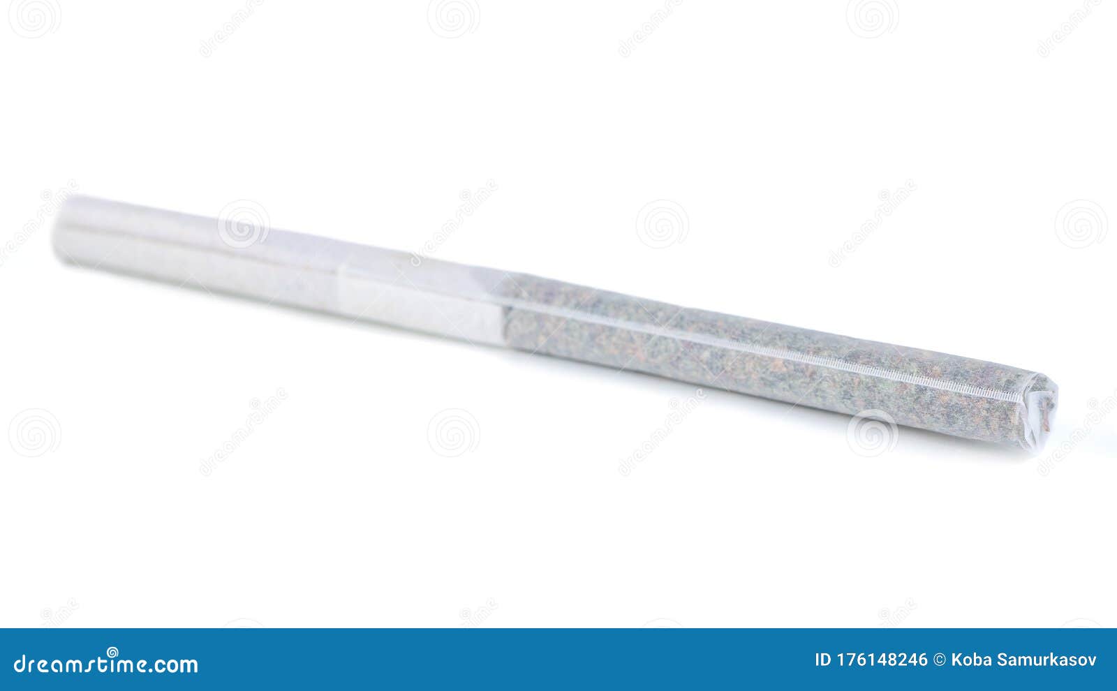 A Rolled Marijuana Joint for Medical Purposes Isolated on White ...