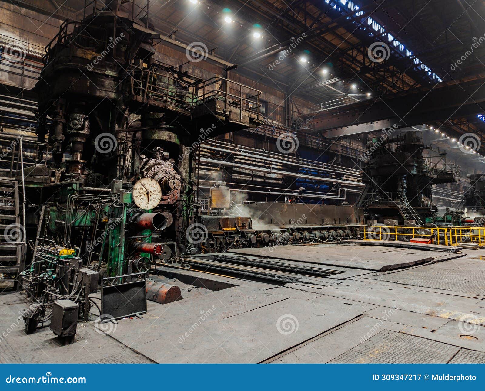 Rolled Metal Factory. Continuous Hot Rolling Mill Stock Image - Image ...