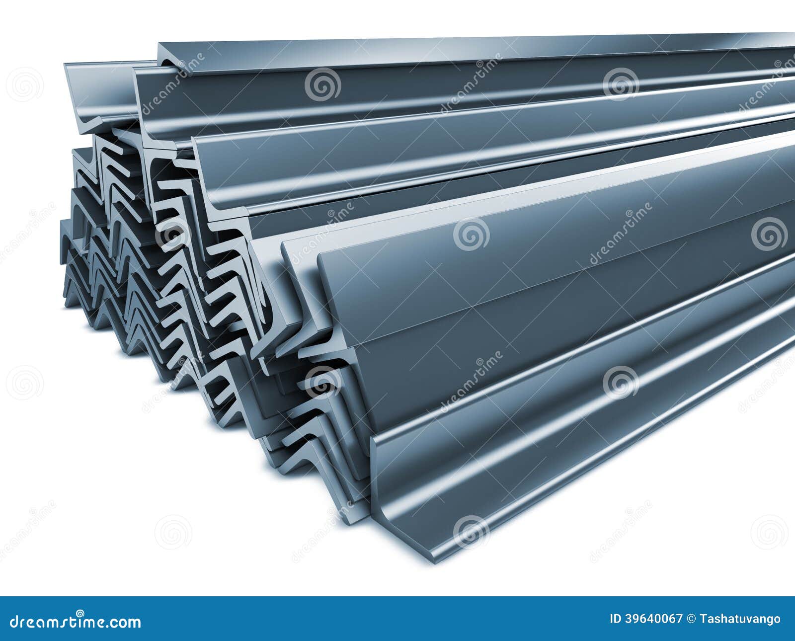 Rolled Metal Profile In A Metal Products Warehouse. Steel Profiles For ...