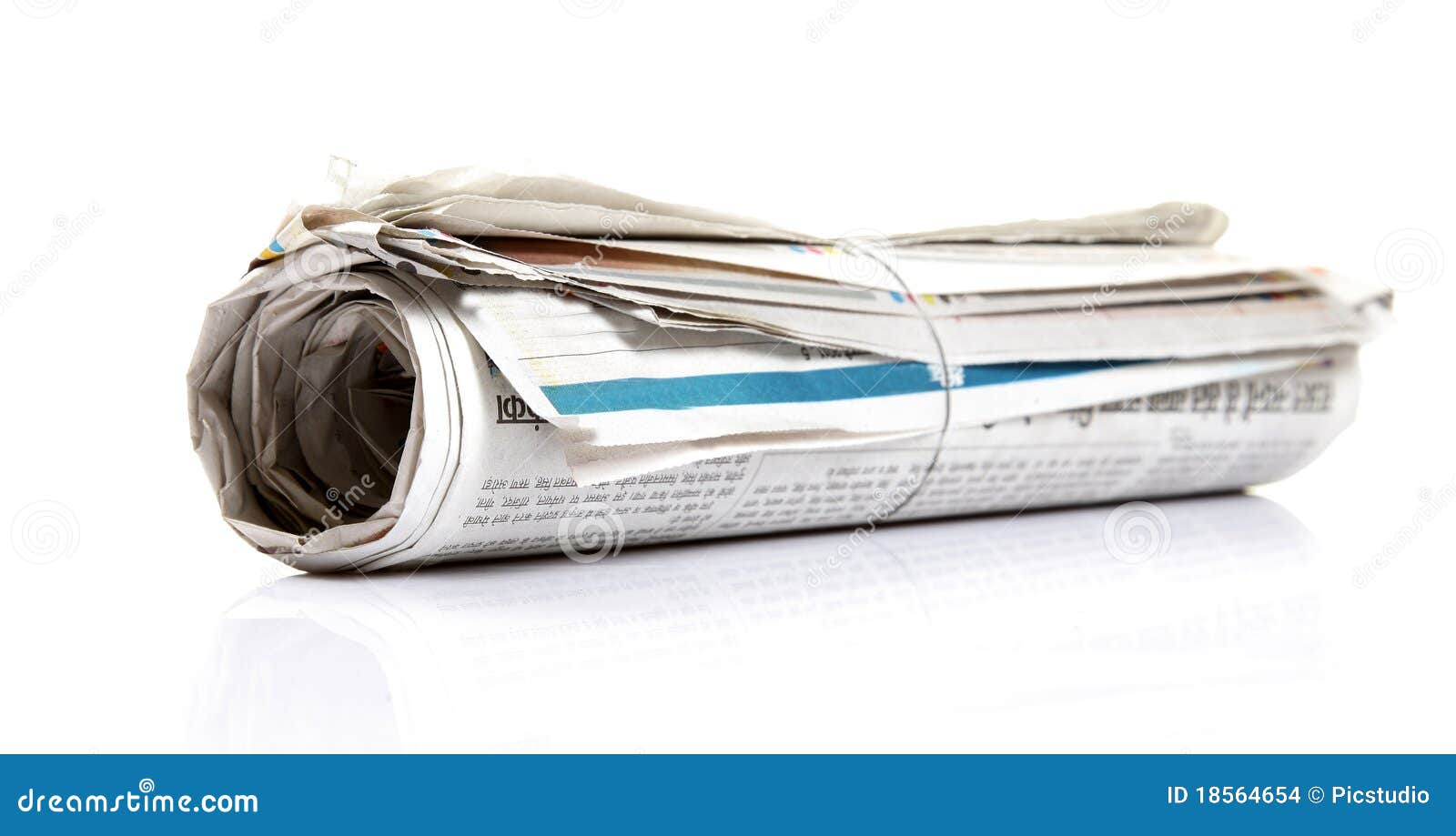 Rolled newspaper stock photo. Image of reading, black - 18564654