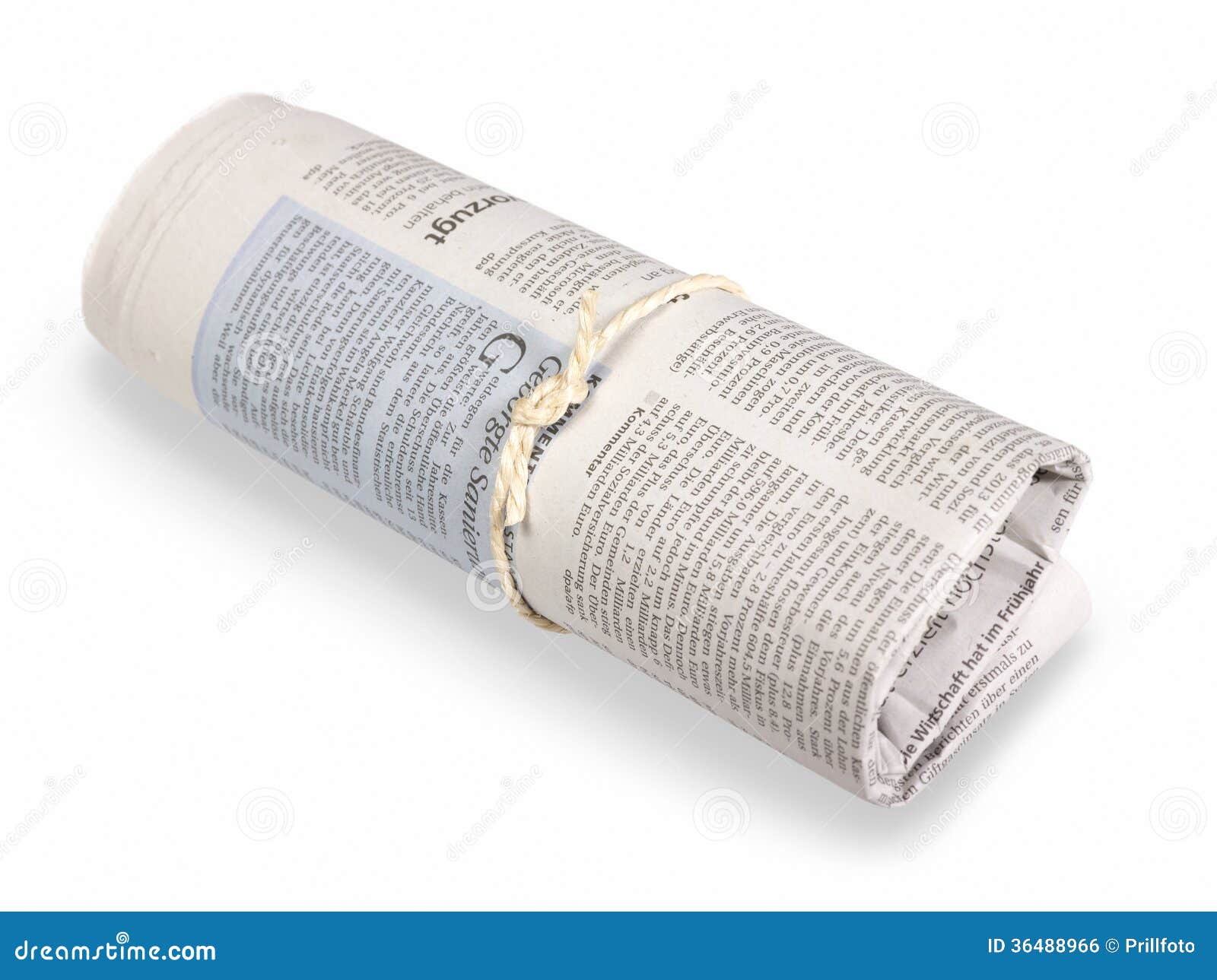 Rolled newspaper stock photo. Image of printout, reading - 36488966