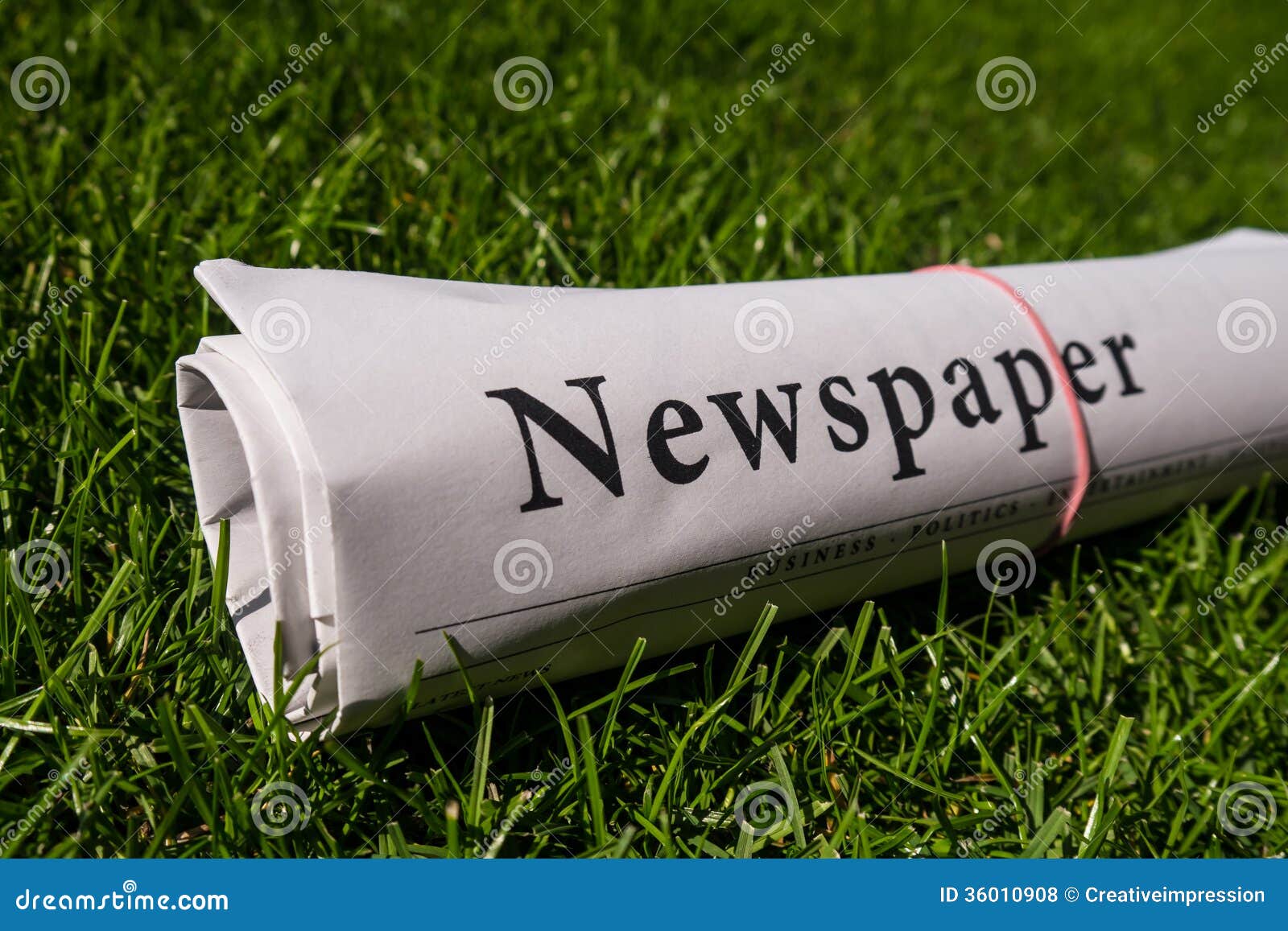 Rolled newspaper stock photo. Image of newspaper, information - 36010908