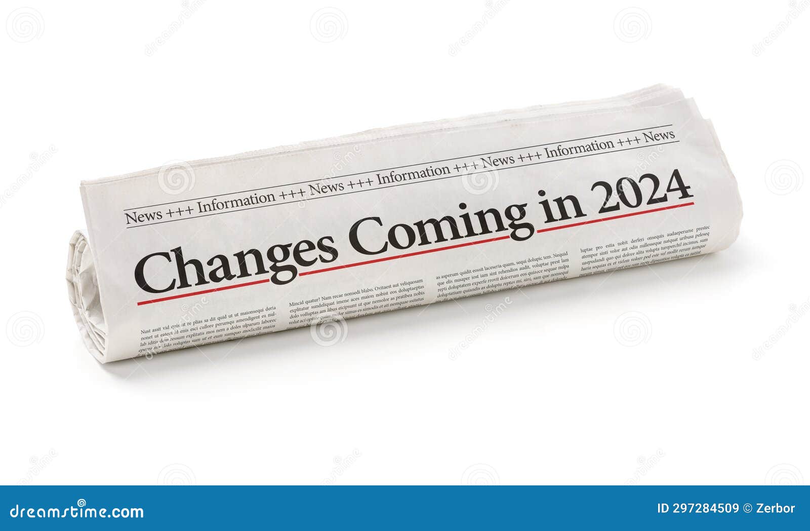 Newspaper with the Headline Changes Coming in 2024 Stock Image - Image ...