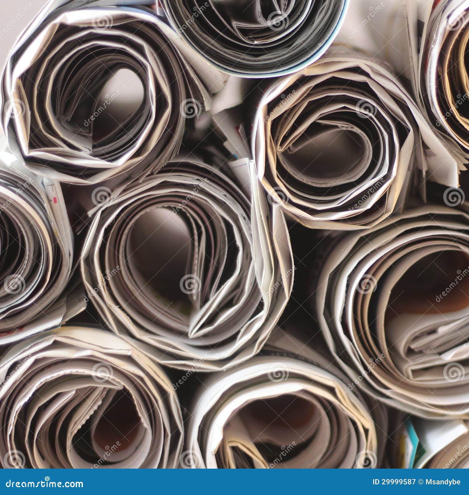 Rolled Newspapers stock image. Image of mail, newspapers - 29999587