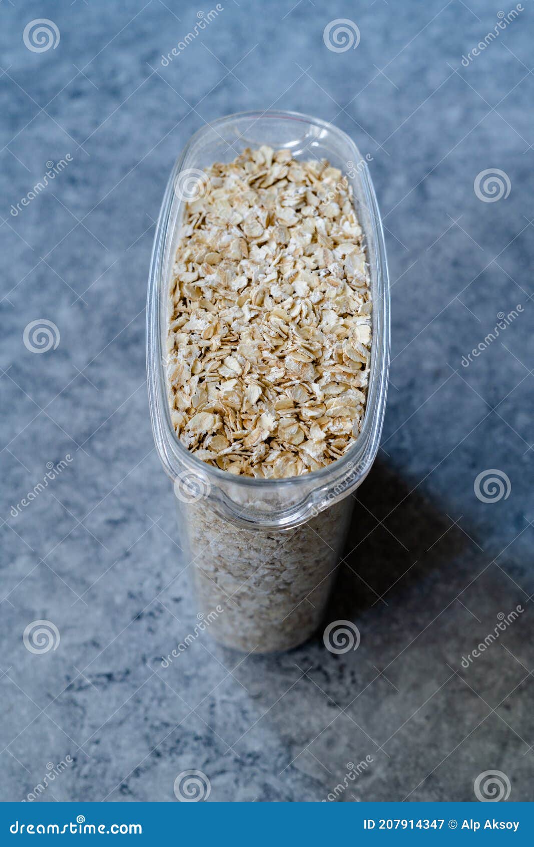 Rolled Oats in Plastic Box Container Package Stock Image - Image of ...