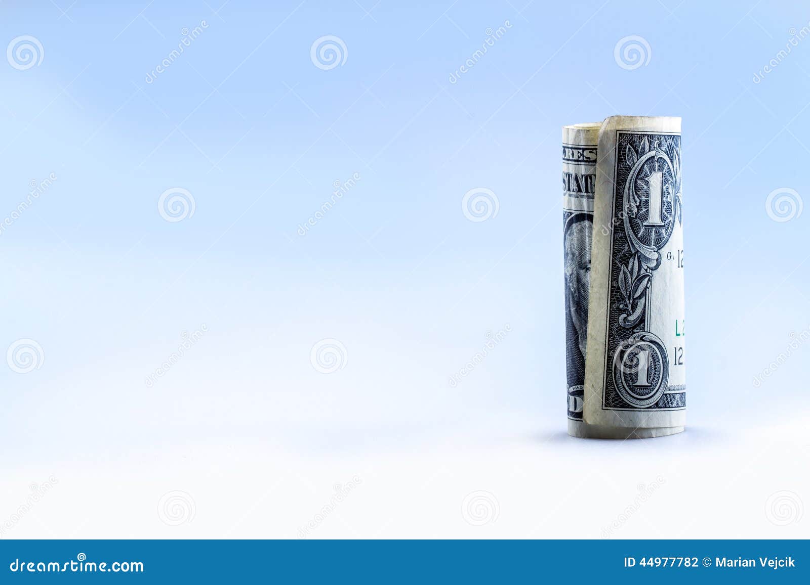 Rolled One Dollar Banknote Stand Vertical Stock Photo - Image of money ...