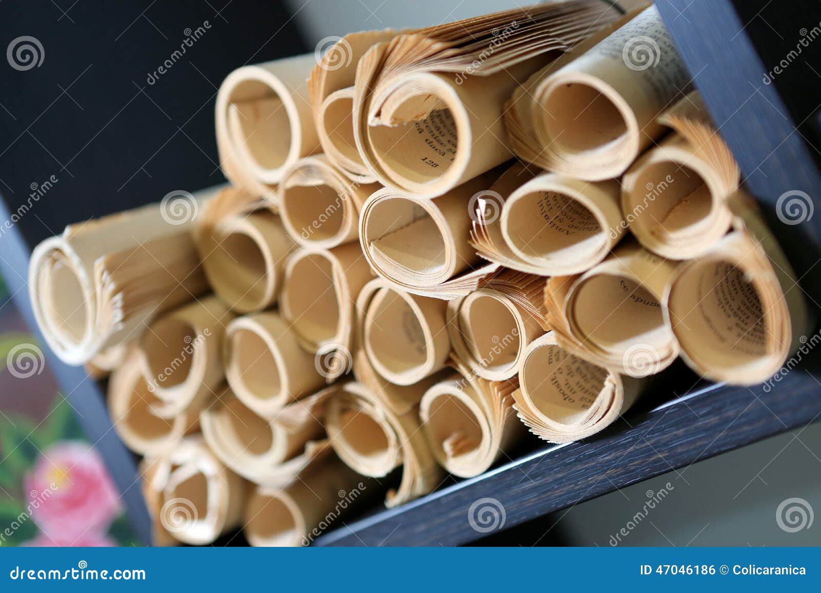 Rolled pages stock photo. Image of pages, shelf, educational - 47046186