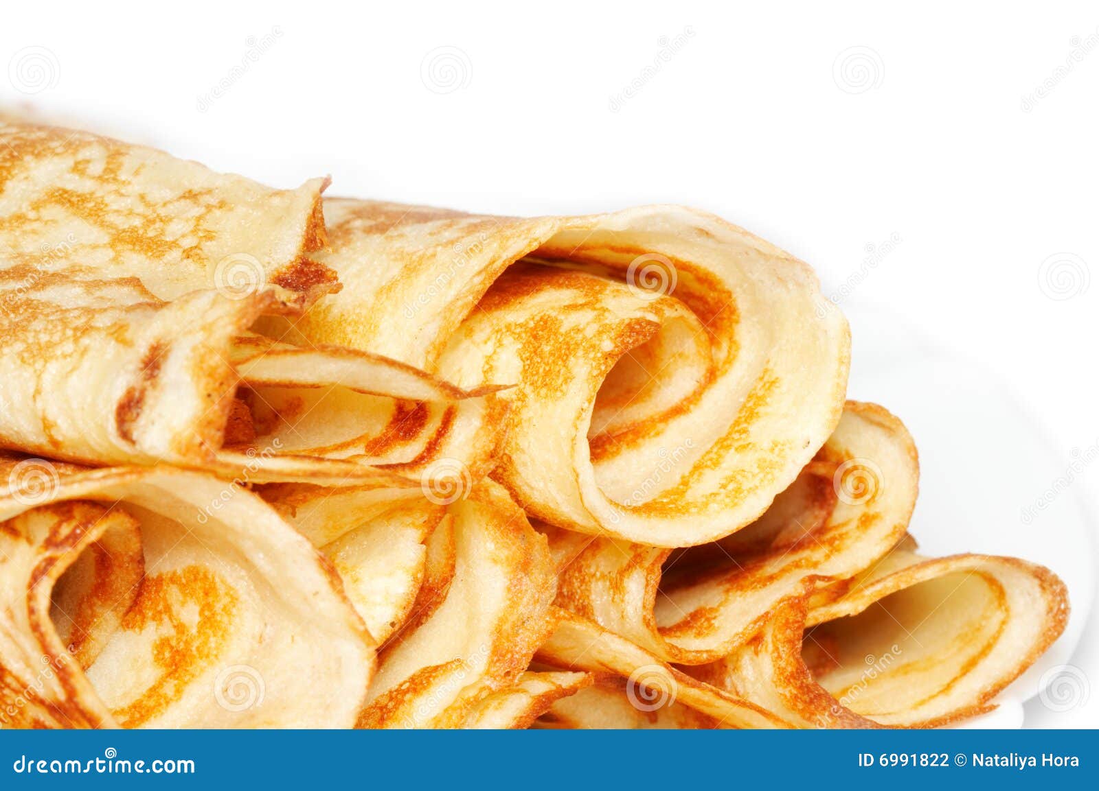 Rolled pancakes stock photo. Image of butter, dinner, food - 6991822
