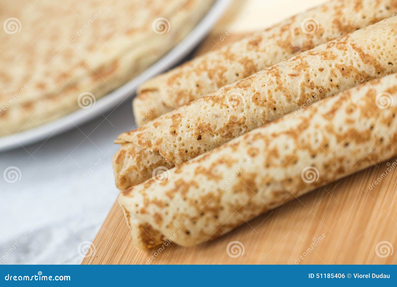 Rolled pancakes stock photo. Image of cooked, rustic - 51185406