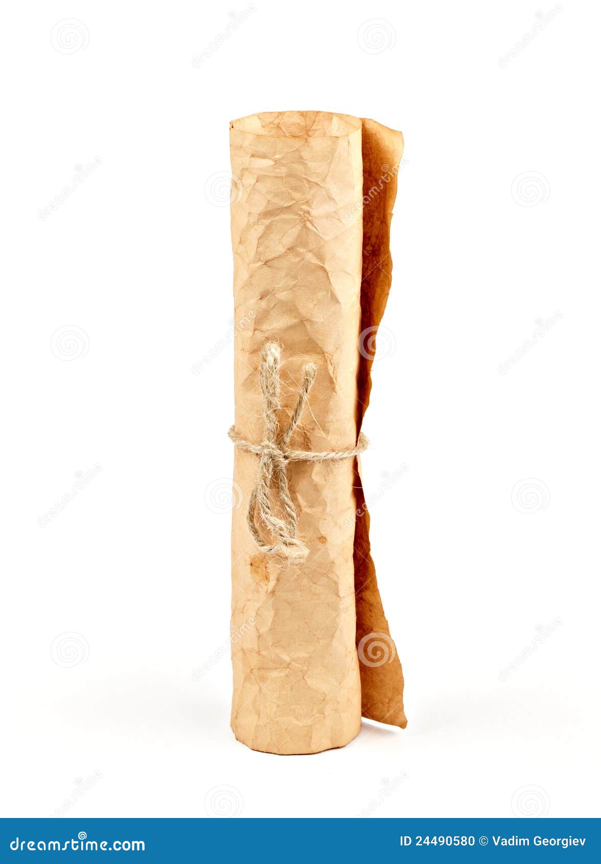 Rolled paper stock photo. Image of tied, medieval, papyrus - 24490580