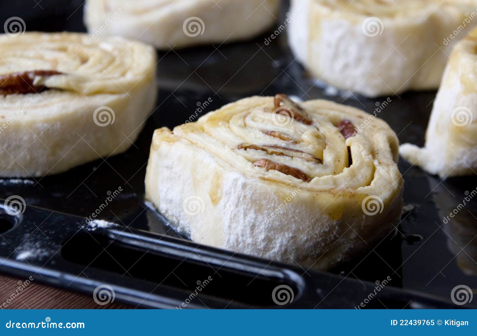 Rolled Pastry with Pecans stock image. Image of homemade - 22439765