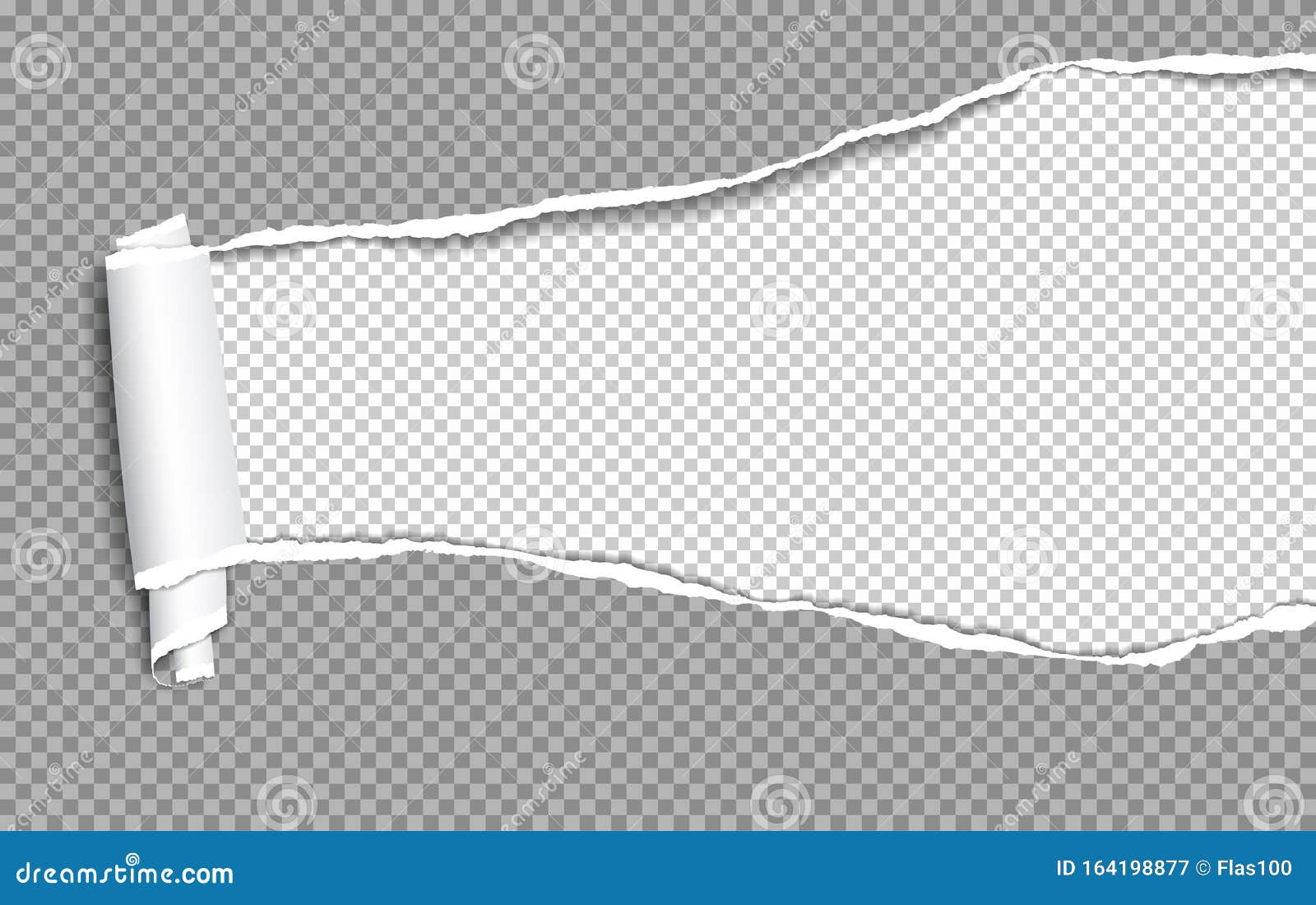 Rolled And Ripped Brown Notebook Sheet, Torn Paper On Top And Bottom ...