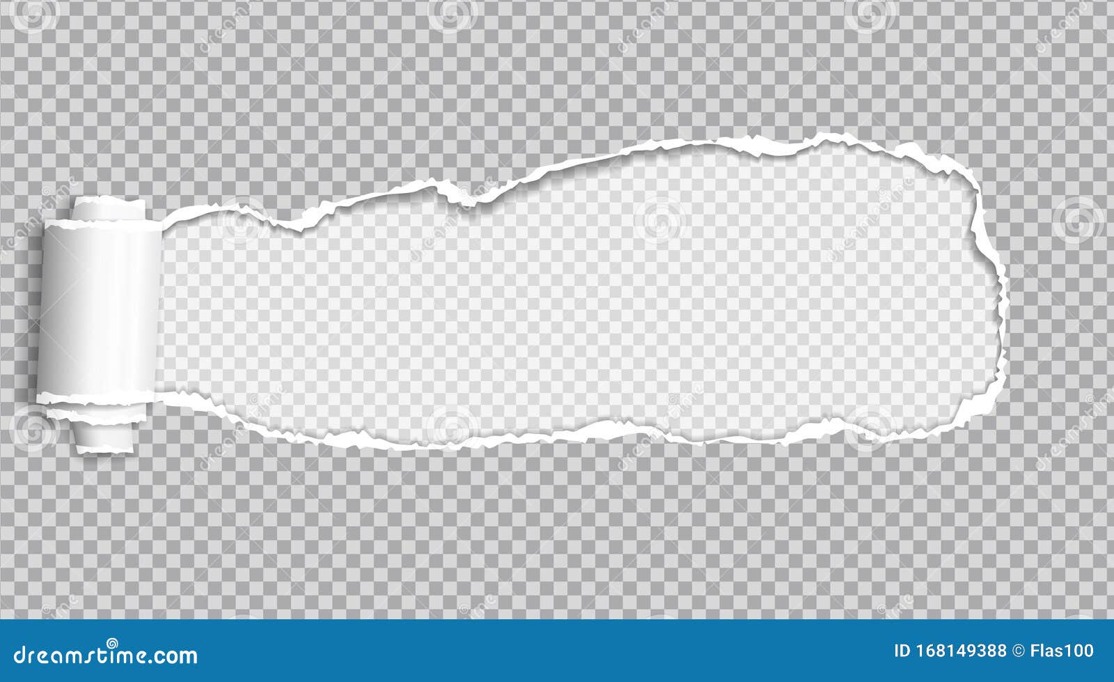 Rolled And Ripped Brown Notebook Sheet, Torn Paper On Top And Bottom ...