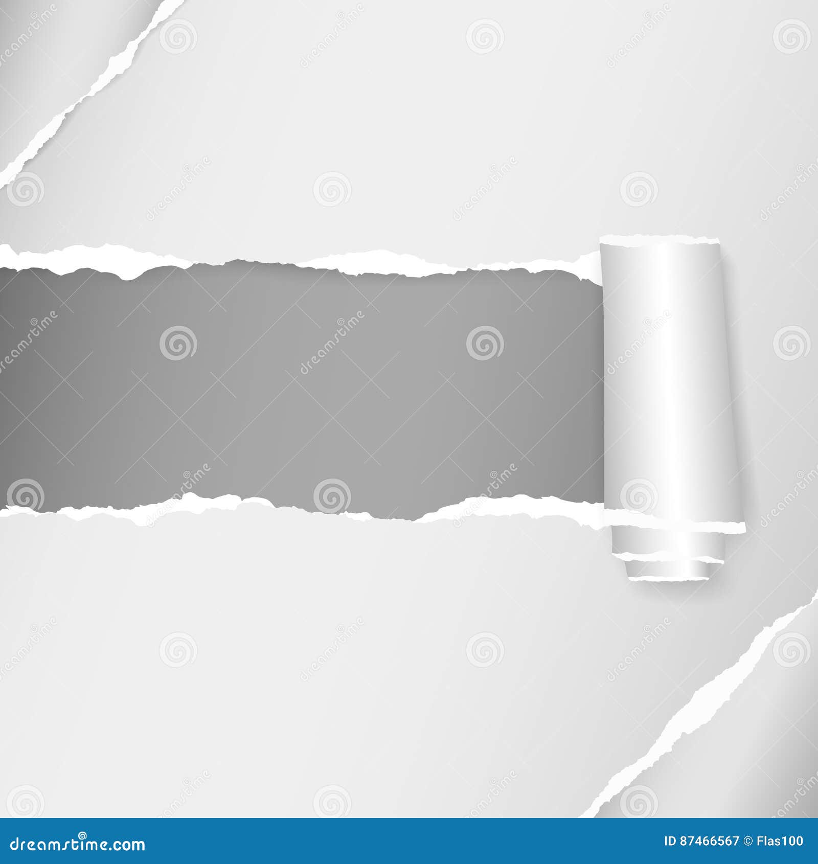 Rolled and Ripped White Notebook Sheet, Torn Paper in Corners Stock ...