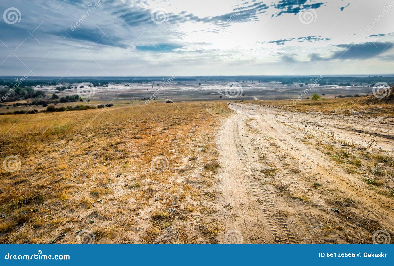 Rolled road in a field stock photo. Image of country - 66126666
