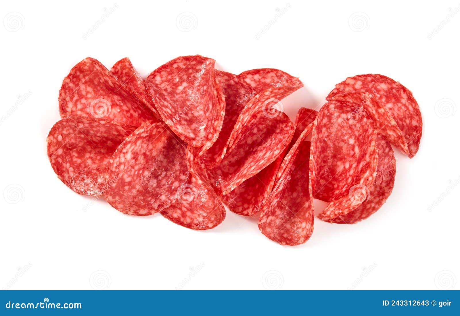 Rolled sliced salami stock image. Image of unhealthy - 243312643
